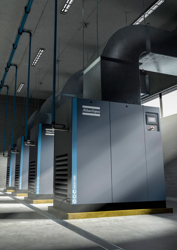 G Series Atlas Copco Rotary Screw G45 37-90kw Motor Power 50-60Hz Frequency