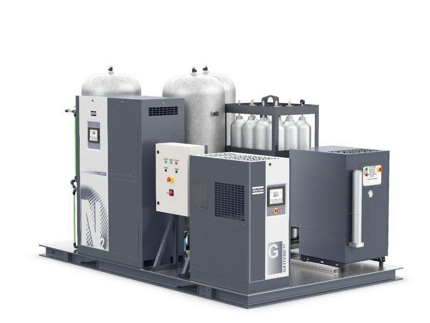 All In One PSA Nitrogen Generator Atlas Copco NGP70 805kg Weight