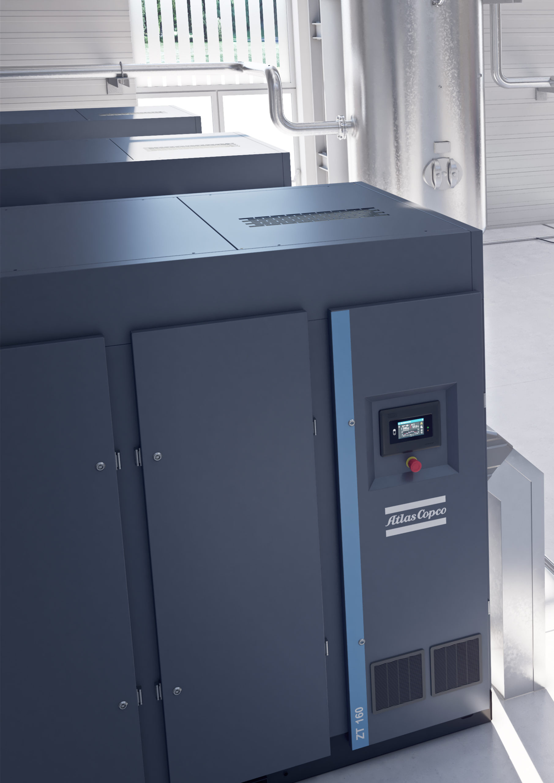 Atlas Copco Oil Free Screw Air Compressors ZT/ZR 55-90(VSD)(FF) Energy Safe