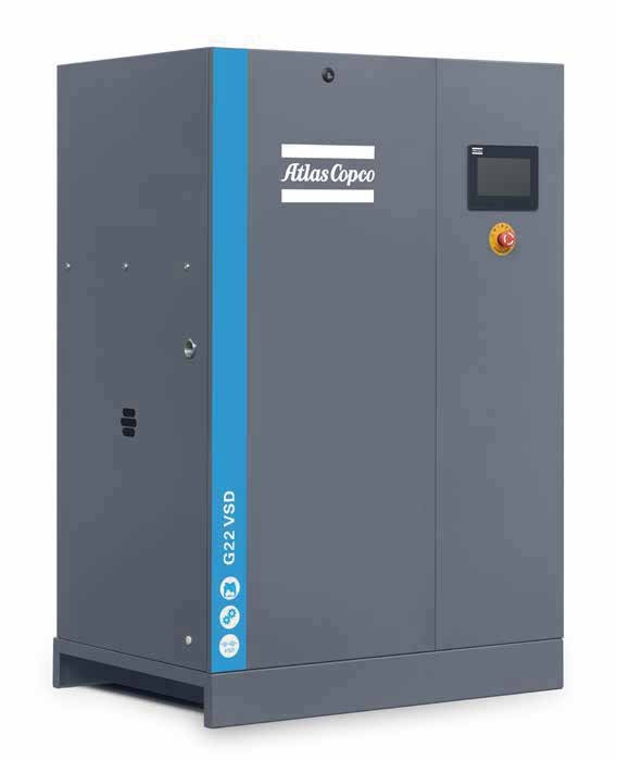 Atlas G Series G15 VSD Oil-injected Rotary Screw Compressor for Small ...