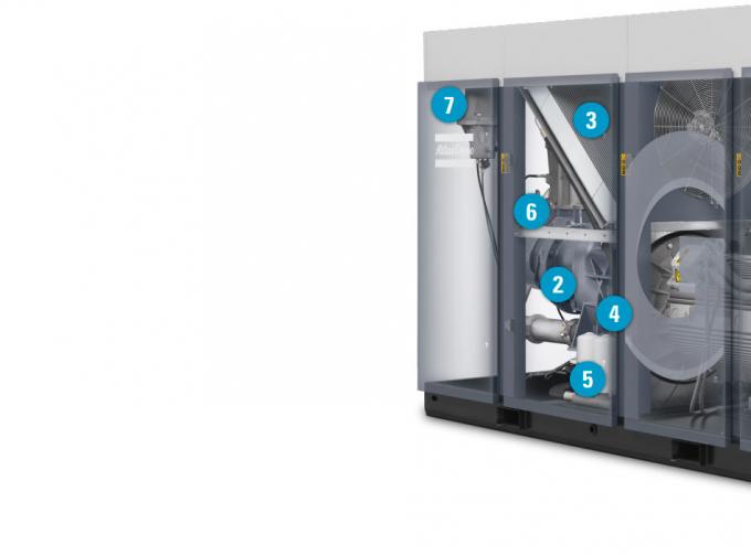 GA160+- GA250+ Atlas Screw Air Compressor 250kW 14 Bar 10 Bar Type Low ...