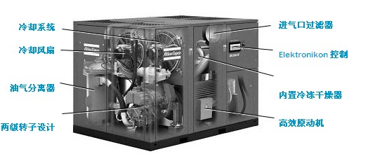 Atlas Air Compressor GR_200-20 Oil-Free Water-Inverting Screw Compressor